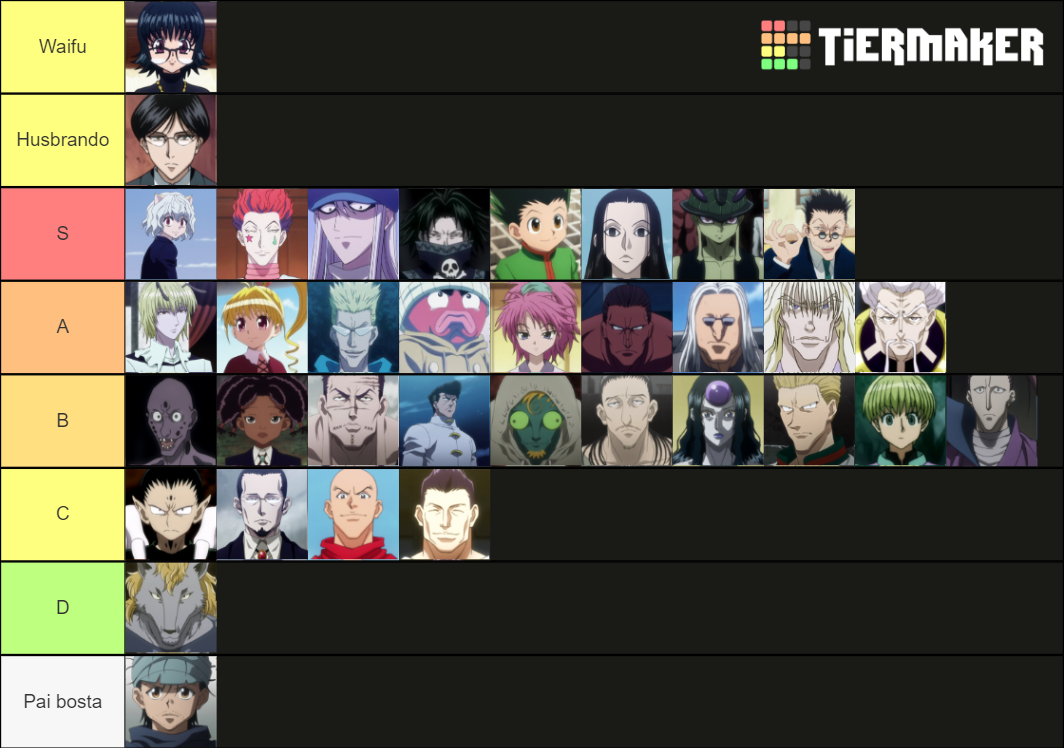 Hunter x hunter characters Tier List (Community Rankings) - TierMaker