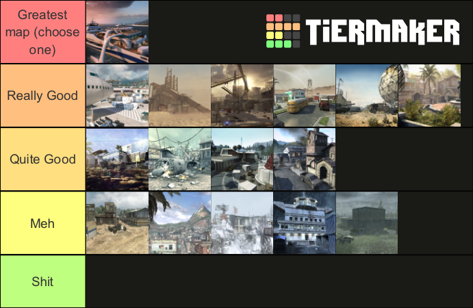 Greatest cod maps Tier List (Community Rankings) - TierMaker