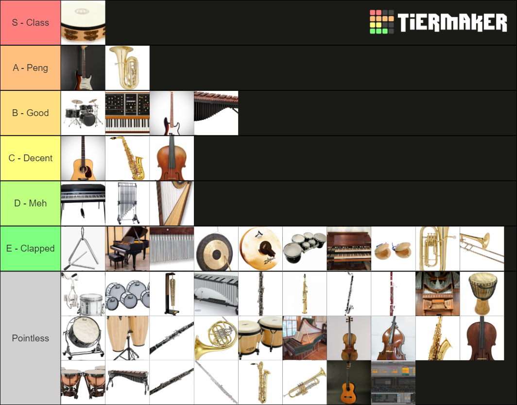 Musical Instruments Tier List (Community Rankings) - TierMaker