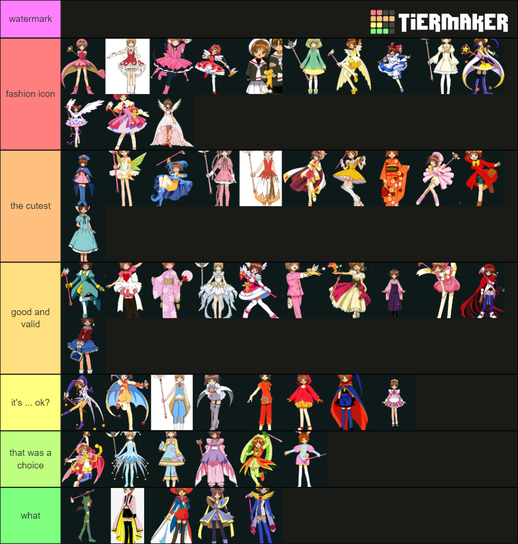 Cardcaptor Sakura All outfits (anime) Tier List (Community Rankings ...
