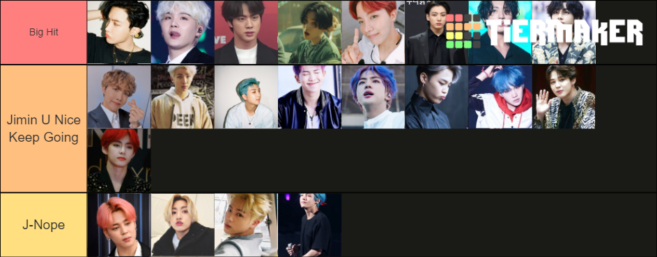 BTS hair Tier List (Community Rankings) - TierMaker
