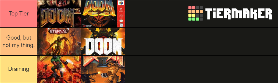 DOOM Games Tier List (Community Rankings) - TierMaker