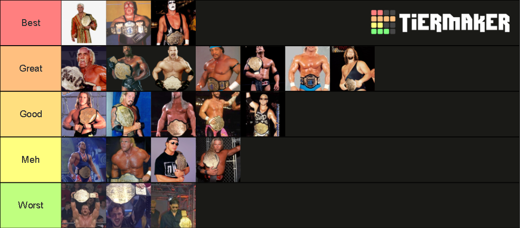 WCW World Heavyweight Champions Tier List (Community Rankings) - TierMaker