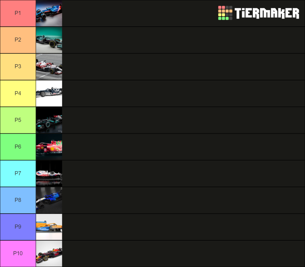 2021 F1 liveries Tier List (Community Rankings) - TierMaker