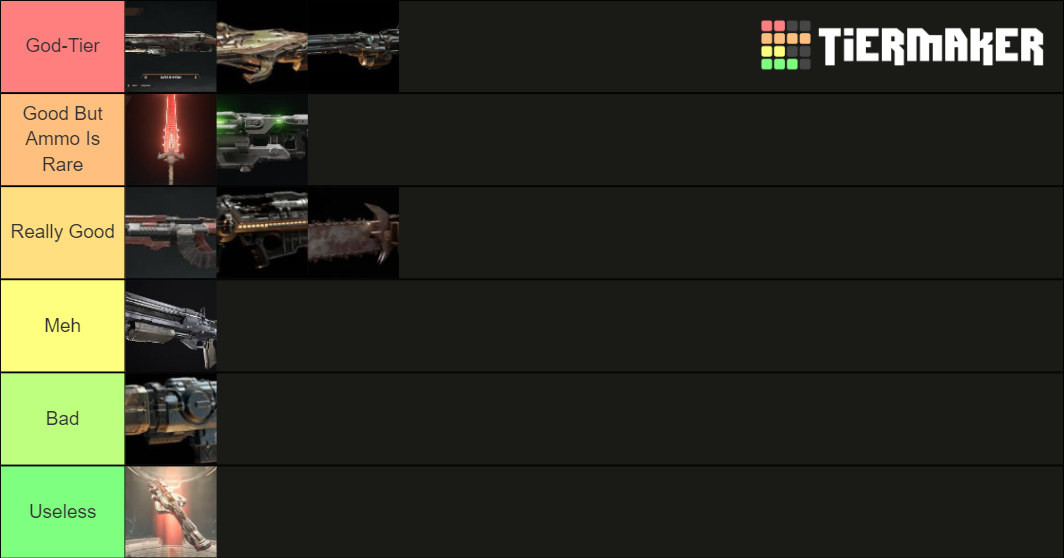 Doom Eternal Weapon Tier List (Community Rankings) - TierMaker