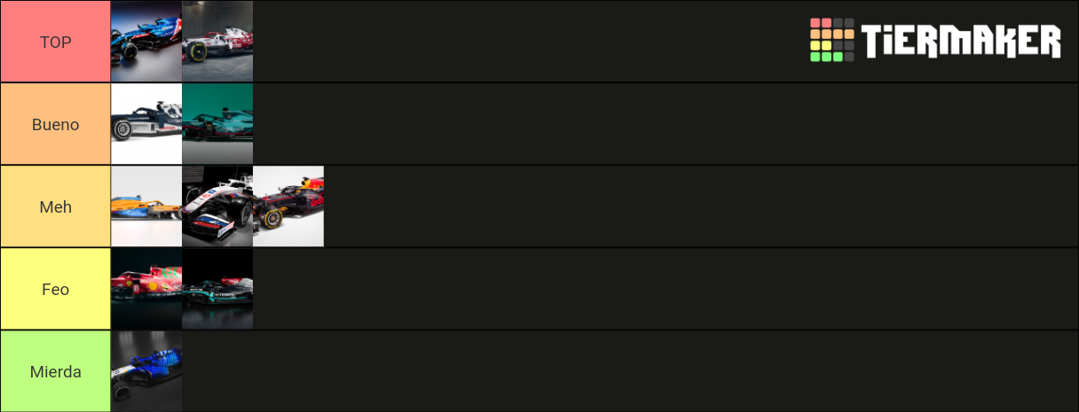 F1 2021 car liveries. Tier List (Community Rankings) - TierMaker