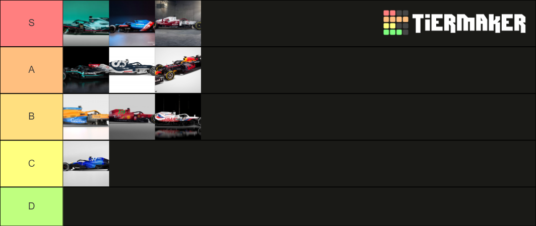 F1 2021 Car Liveries Tier List (Community Rankings) - TierMaker