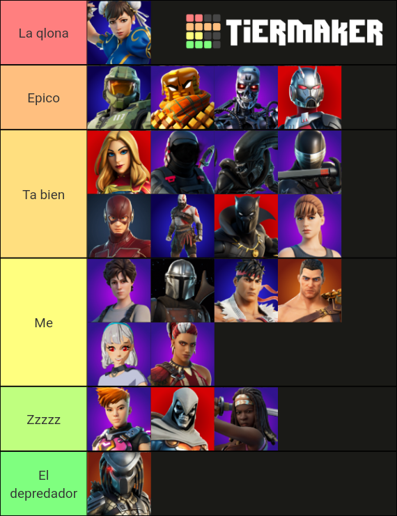 Cazadores de fortnite osi osi Tier List (Community Rankings) - TierMaker