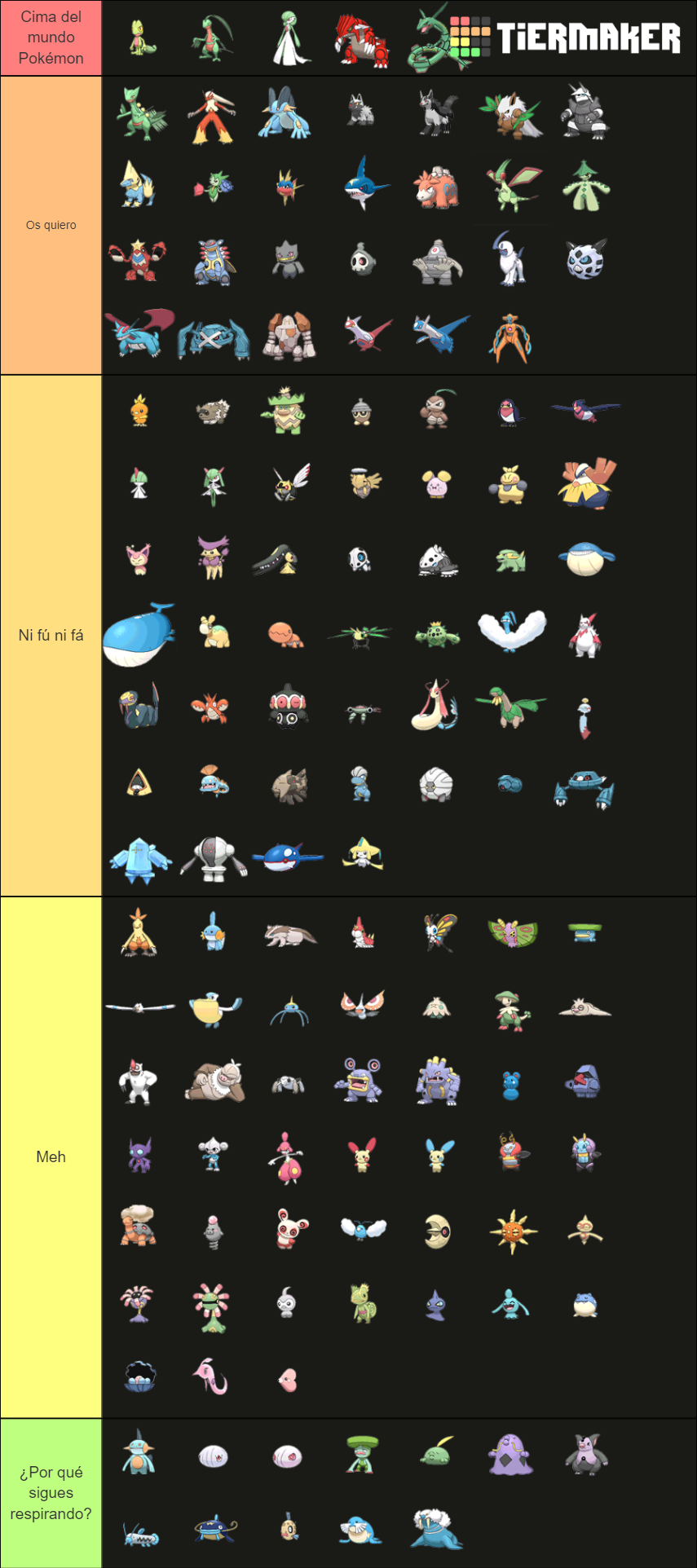 3rd Generation Pokemon Tier List (Community Rankings) - TierMaker