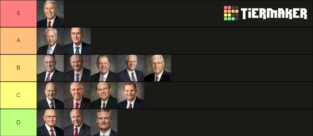 LDS Apostles Tier List (Community Rankings) - TierMaker