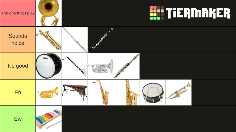 Best Marching Band Instruments Tier List (Community Rankings) - TierMaker