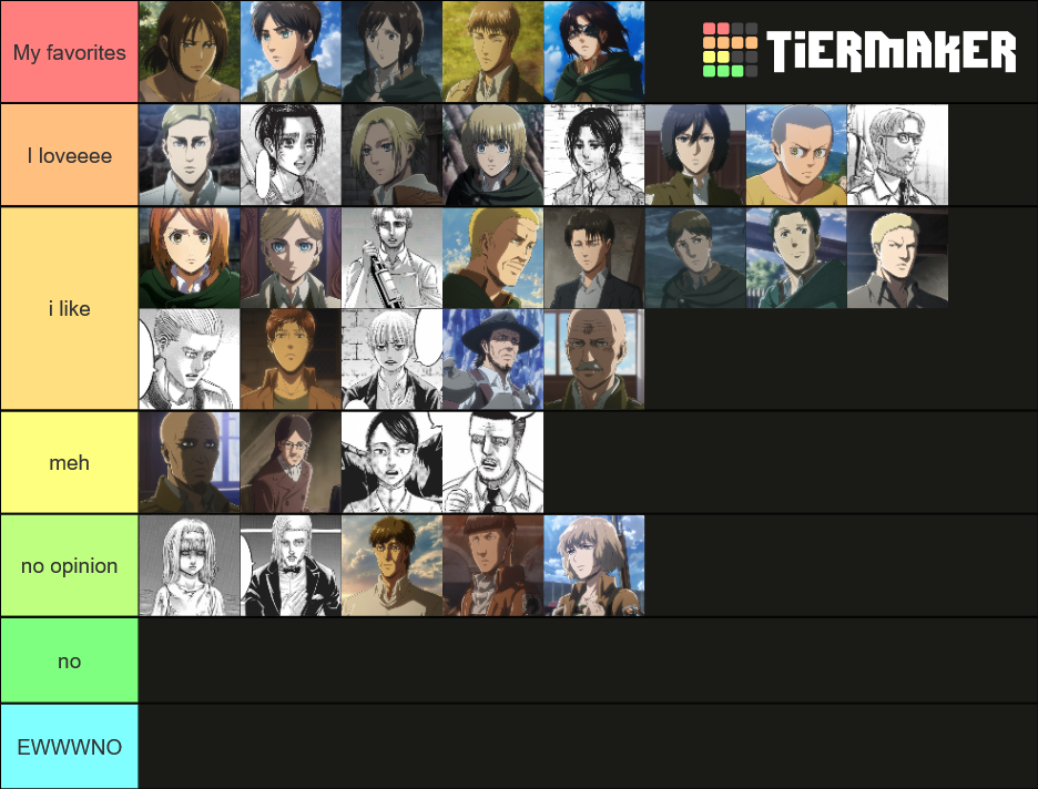 Aot Tier List (Community Rankings) - TierMaker