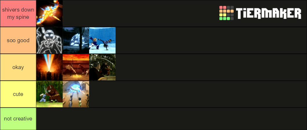 ATLA fight scenes ranked Tier List (Community Rankings) - TierMaker