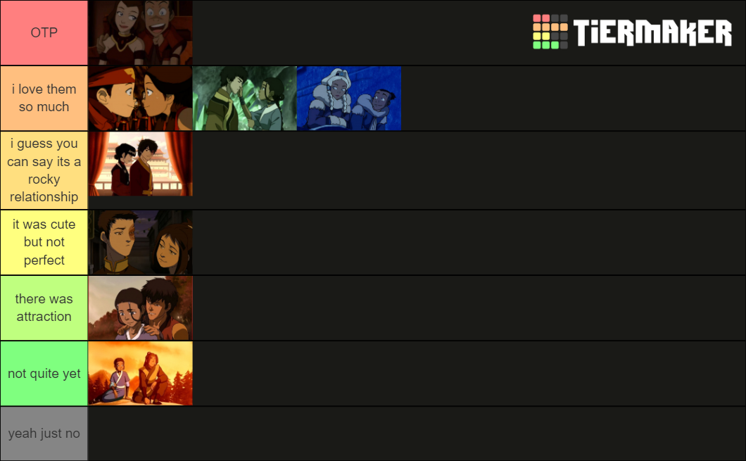 ATLA ships Tier List (Community Rankings) - TierMaker