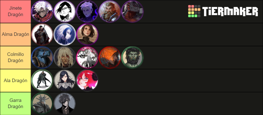 Rangos del Culto del Dragón Tier List (Community Rankings) - TierMaker