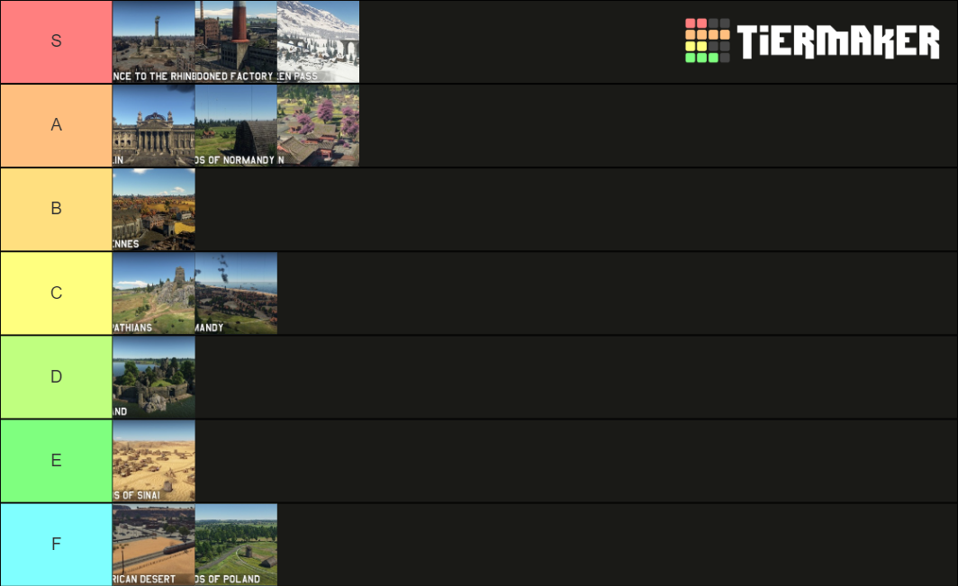 War Thunder Ground Forces Maps Tier List (Community Rankings) - TierMaker
