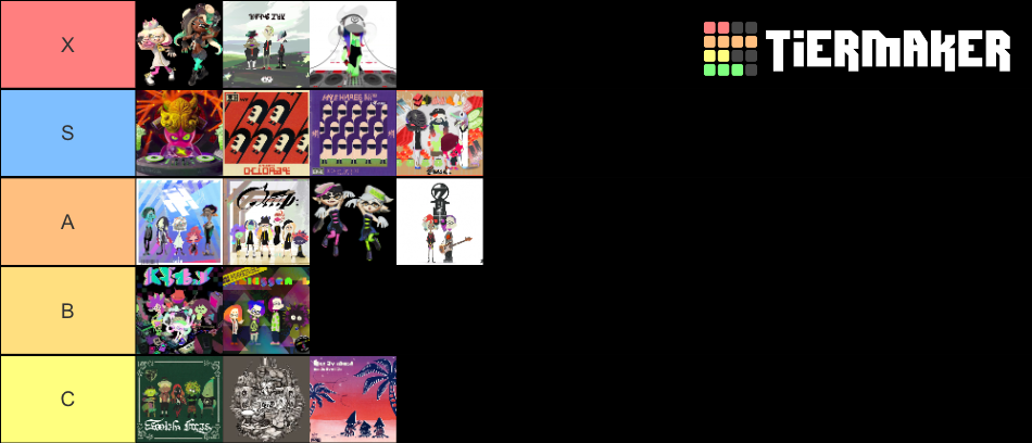 Splatoon Music Groups Tier List (Community Rankings) - TierMaker