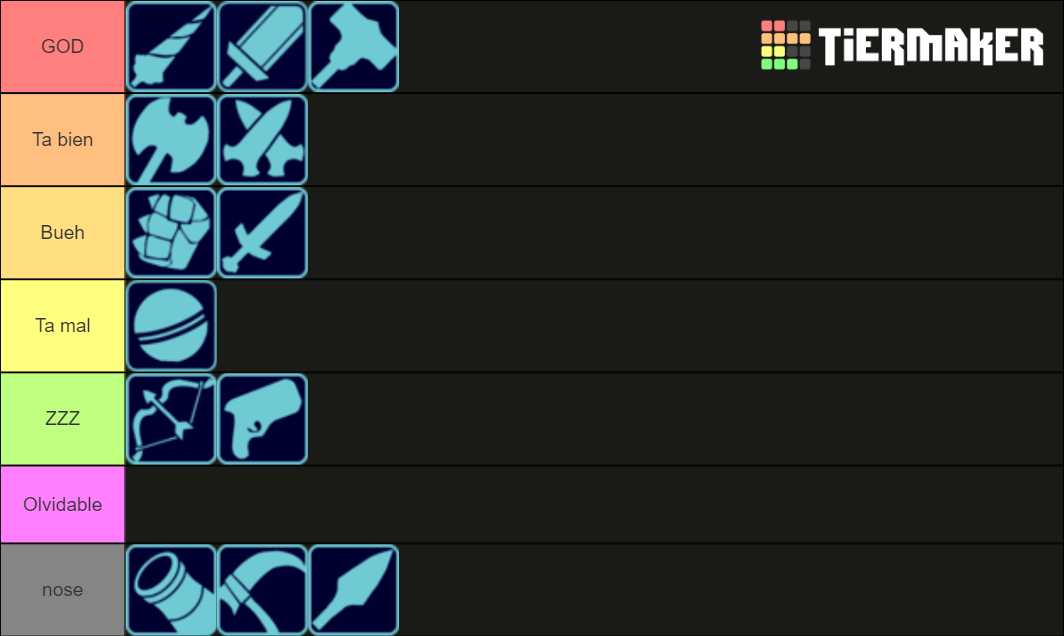 Brawlhalla Weapons 4.08+ Tier List (Community Rankings) - TierMaker