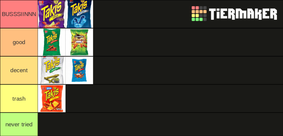 rating the different kinds of takis Flavors Tier List (Community ...
