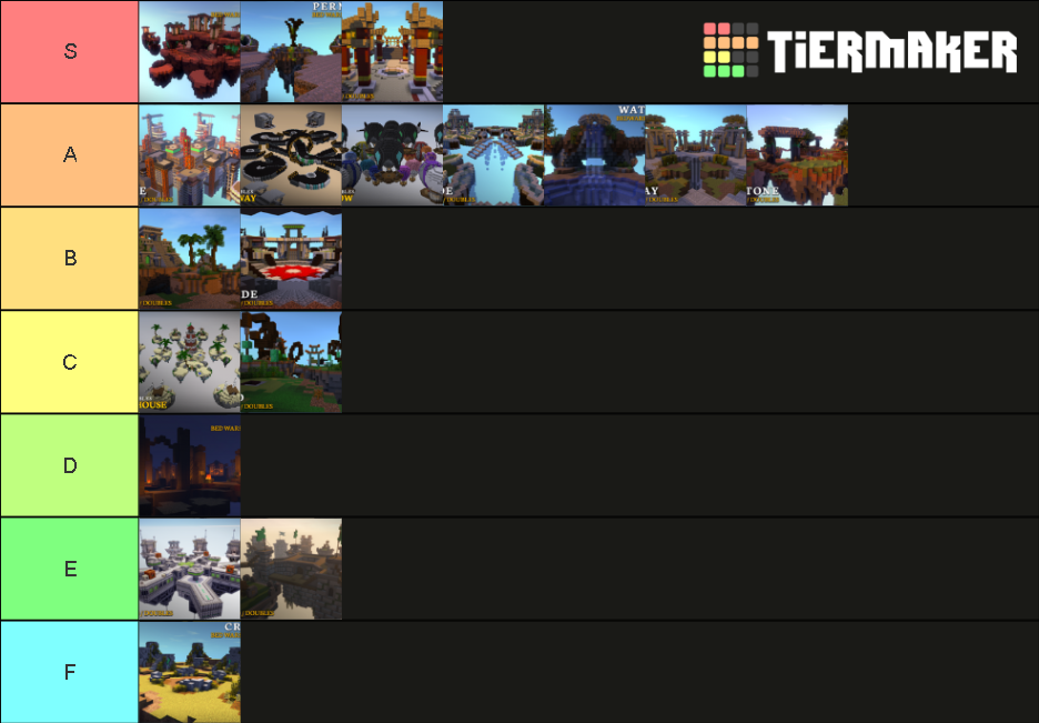 Bedwars maps (solos/doubles) Tier List (Community Rankings) - TierMaker