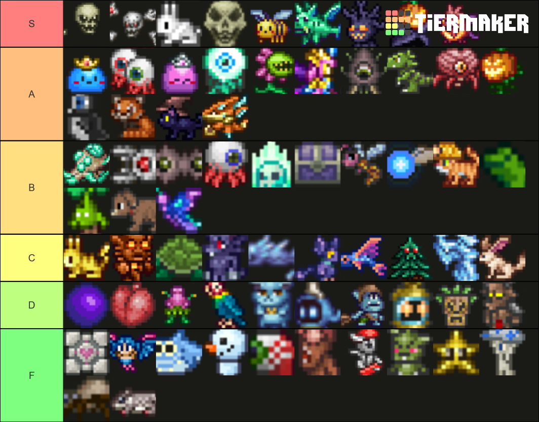 Terraria 1.4 Pets Tierlist Tier List (Community Rankings) - TierMaker