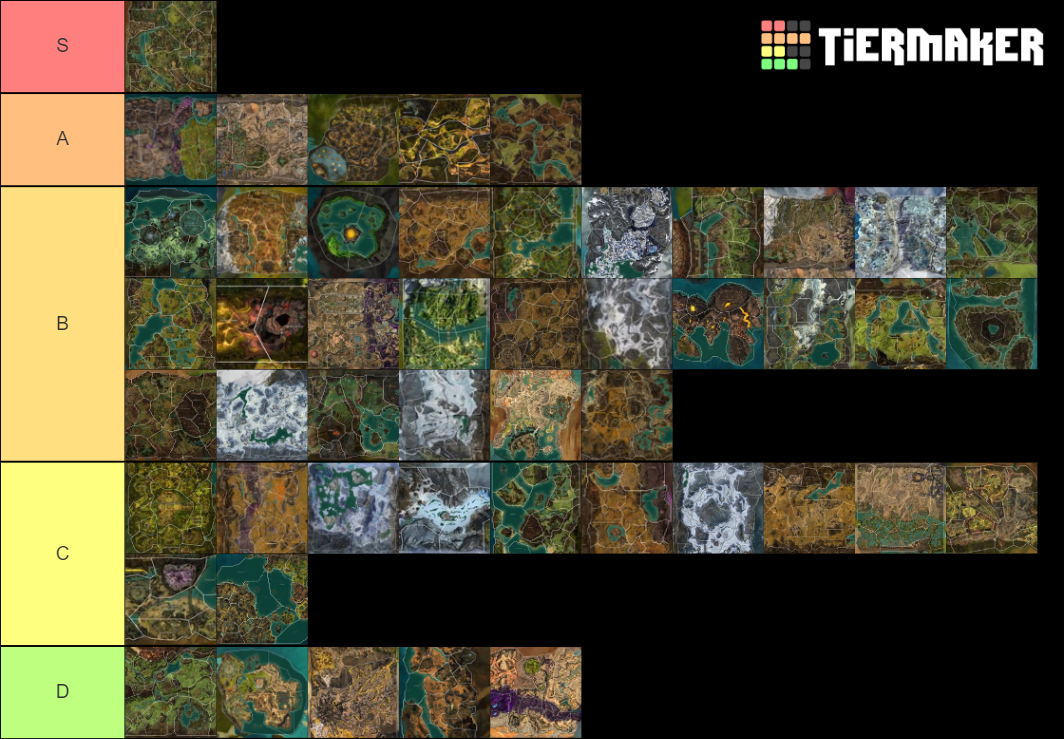 Guild Wars 2 Map Tier List (Community Rankings) - TierMaker