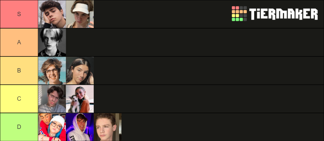 tiktok stars Tier List (Community Rankings) - TierMaker