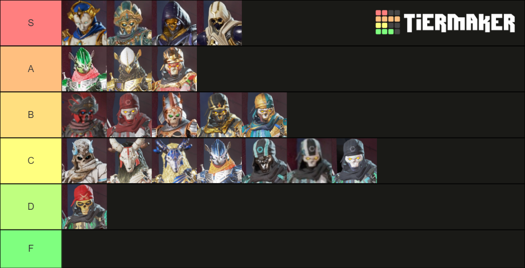 Revenant Skins Season 9 (Apex Legends) Tier List (Community Rankings) - TierMaker