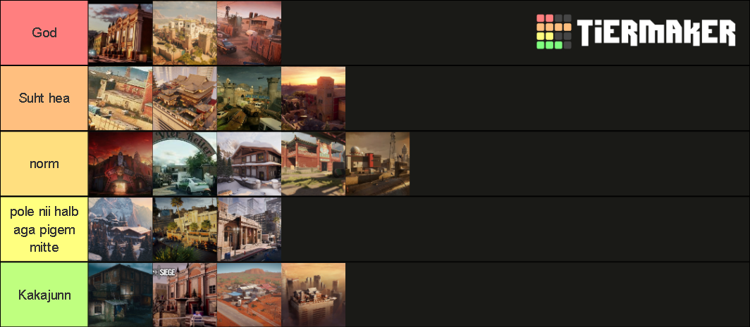 R6 maps Tier List (Community Rankings) - TierMaker