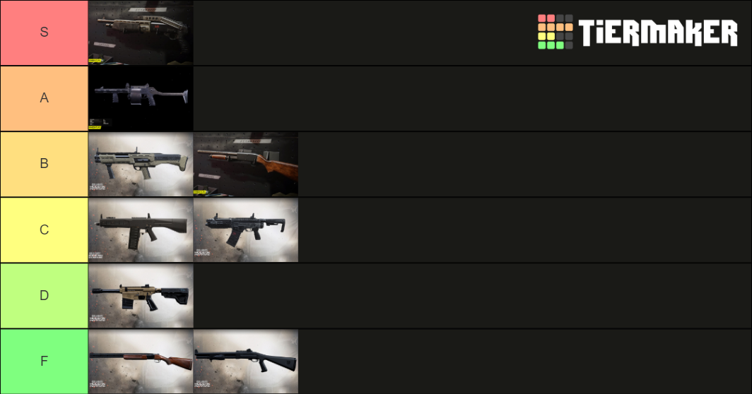 Warzone Shotguns Tier List (Community Rankings) - TierMaker