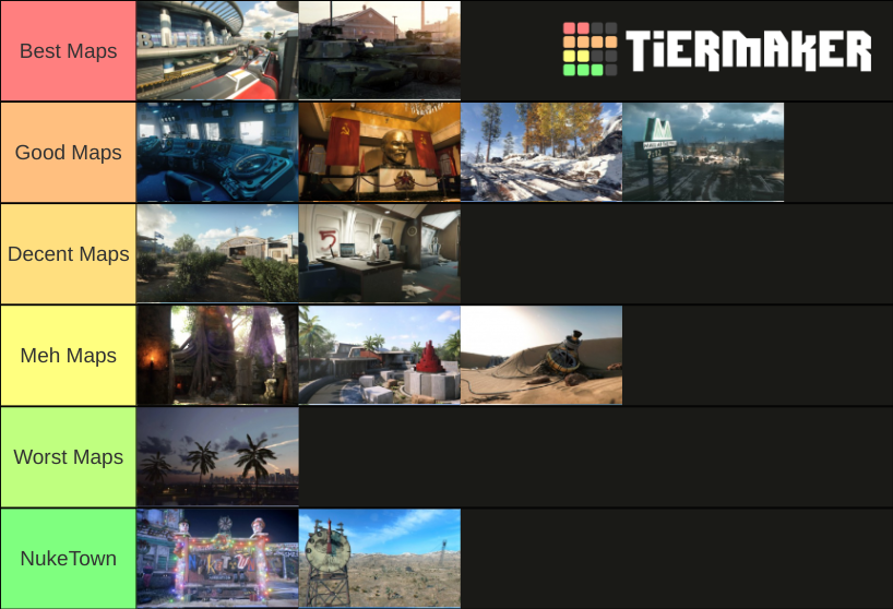 Black Ops: Cold War Core Maps Tier List (Community Rankings) - TierMaker