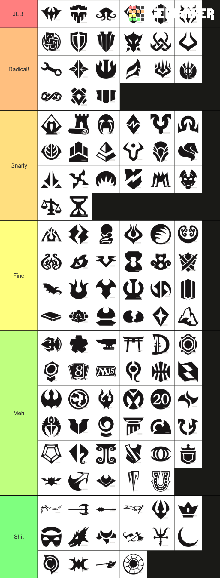 Magic: the Gathering Set Symbols Tier List (Community Rankings) - TierMaker