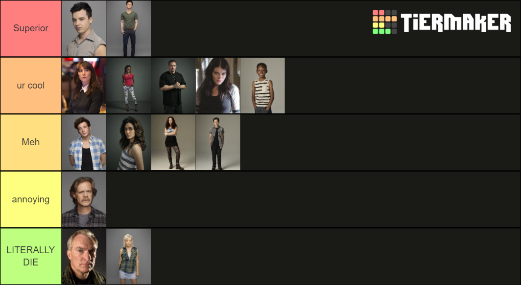 Shameless Tier List (Community Rankings) - TierMaker