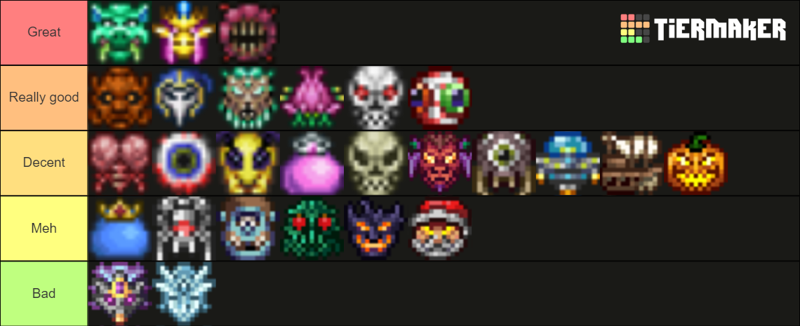 Terraria Bosses Tier List (Community Rankings) - TierMaker