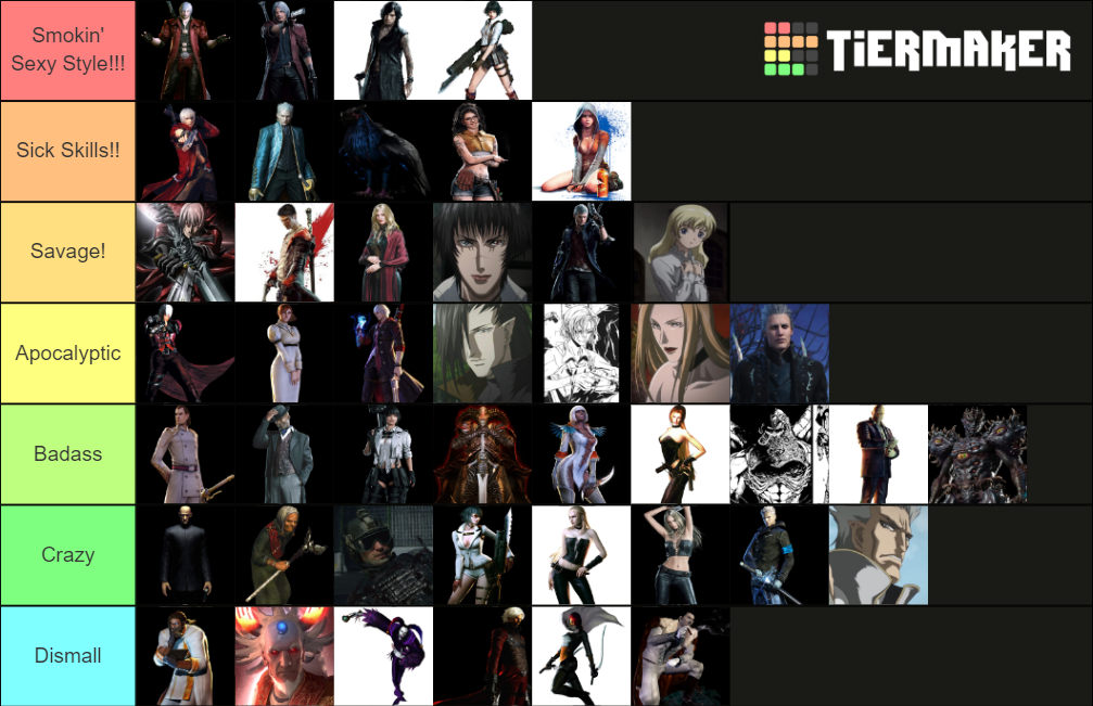 Devil May Cry Characters List(All) Tier List (Community Rankings ...