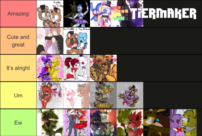 Fnaf ships Tier List (Community Rankings) - TierMaker