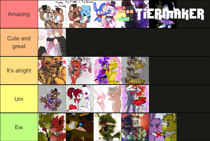 Fnaf ships Tier List (Community Rankings) - TierMaker