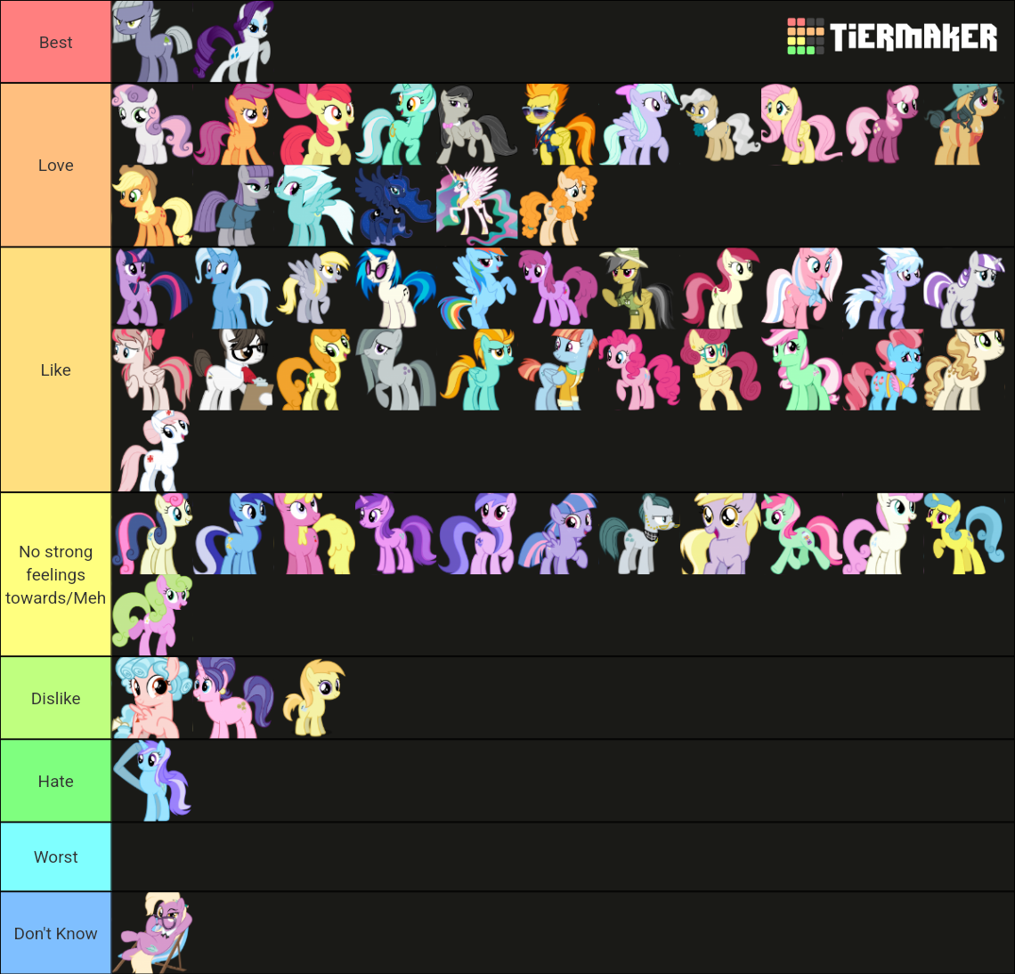 My Little Pony: Friendship is Magic Mares Tier List (Community Rankings ...