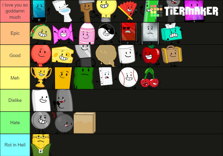Inanimate Insanity Characters Tier List (Community Rankings) - TierMaker