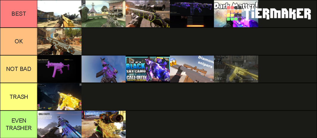 RANK COD CAMOS WORST TO BEST Tier List (Community Rankings) - TierMaker