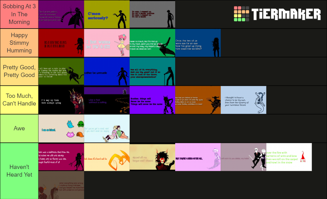 Phemiec Fansongs Tier List (Community Rankings) - TierMaker