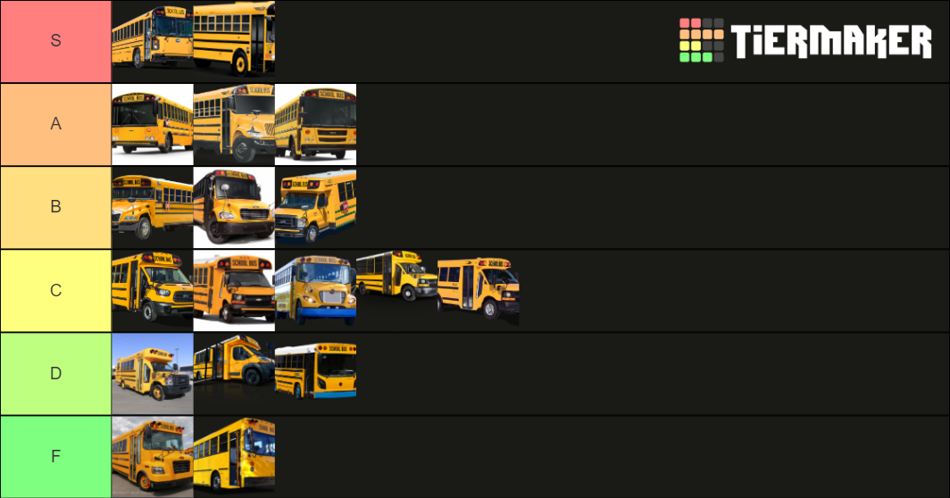 School Buses Tier List (Community Rankings) - TierMaker