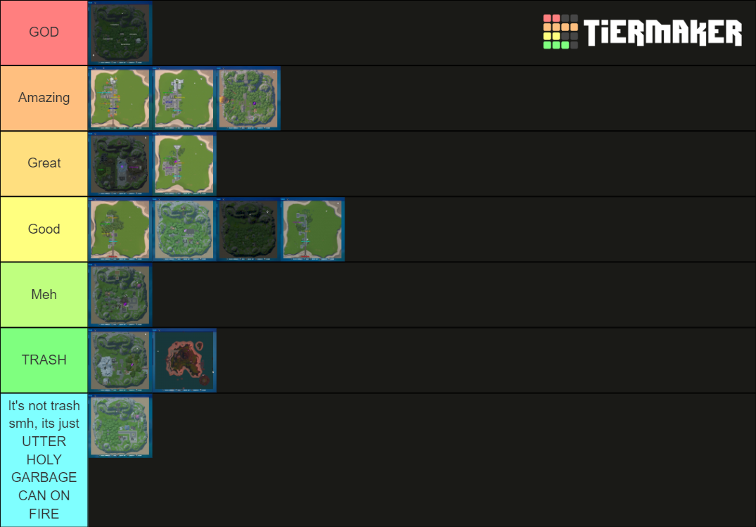 Bonnie's BR Map MAP List Tier List (Community Rankings) - TierMaker