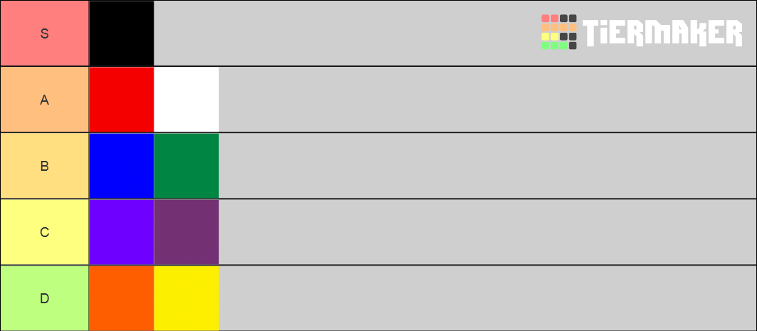 Best Color Tier List (Community Rankings) - TierMaker