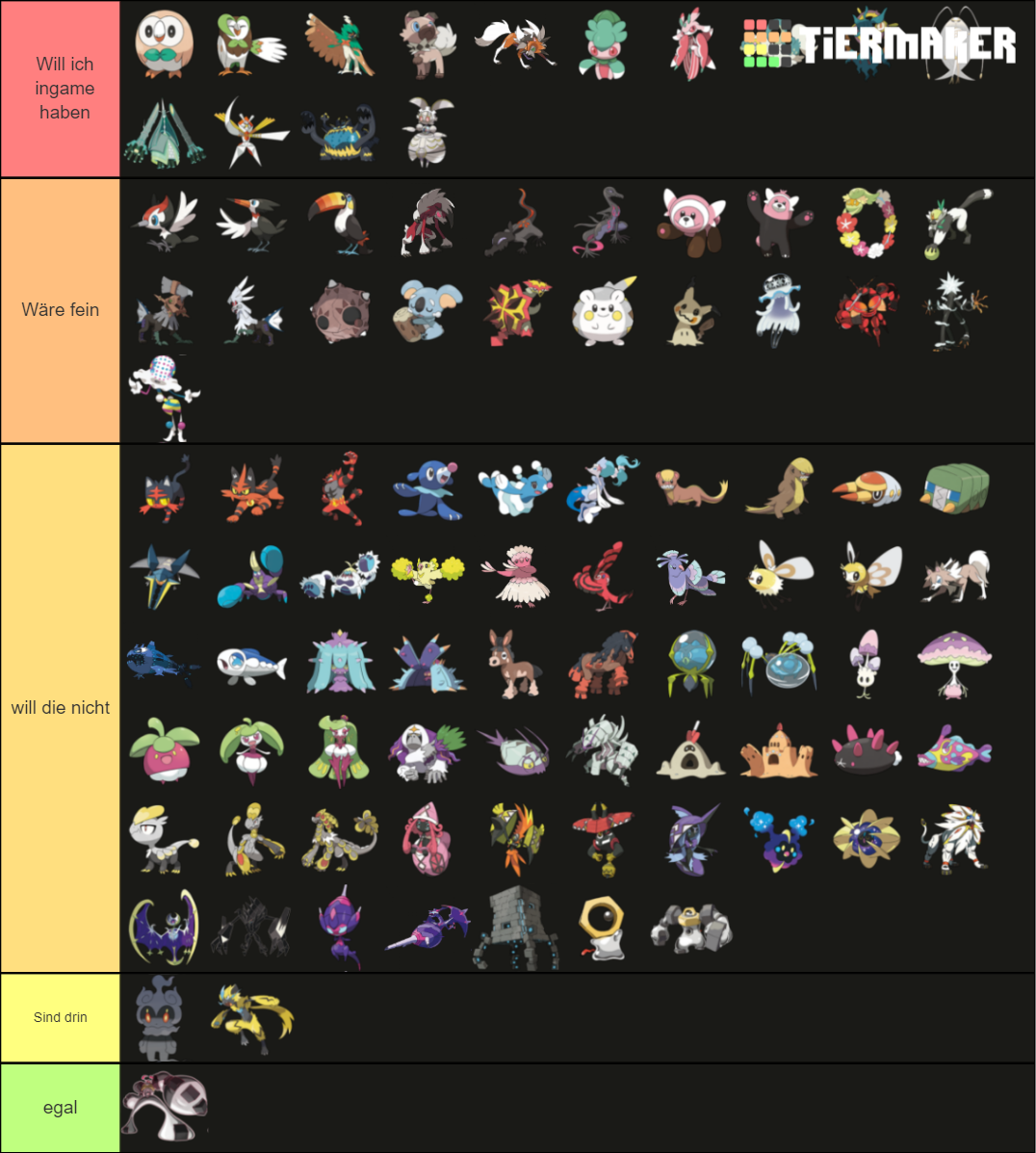 Pokemon Generation 7 Tier List (Community Rankings) - TierMaker