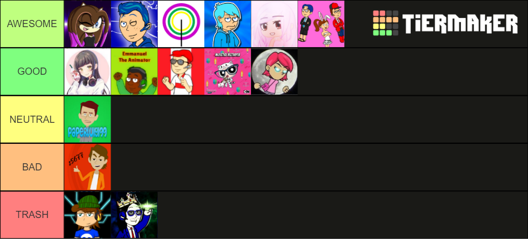 Vyonders/GoAnimators 2021 Tier List (Community Rankings) - TierMaker