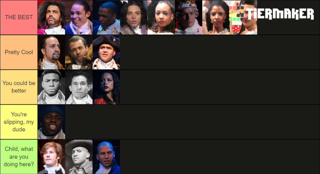 Hamilton Characters Tier List (Community Rankings) - TierMaker