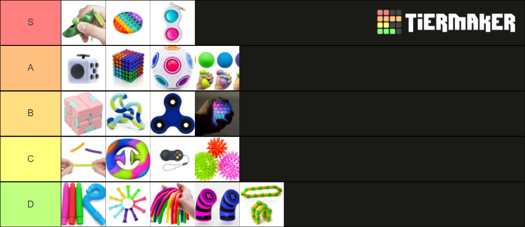Fidget Toy ranking Tier List (Community Rankings) - TierMaker