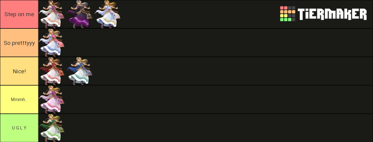 Smash Ultimate Zelda Alts Tier List (Community Rankings) - TierMaker