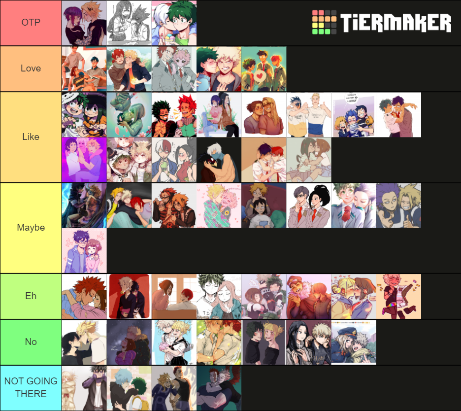 MHA ships Tier List (Community Rankings) - TierMaker